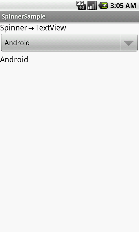 SpinnerとTextViewを用いたAndroidサンプルアプリ | TECH PROjin